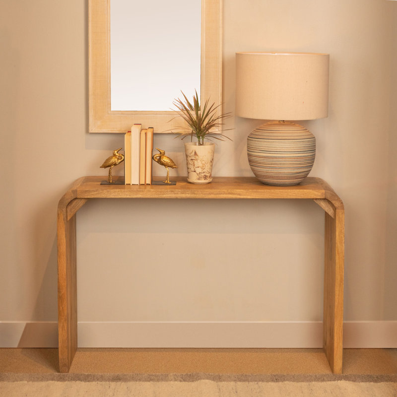 Doonbought Modern Waterfall Edge Mango Wood Console Table Ebern Designs Color Brown